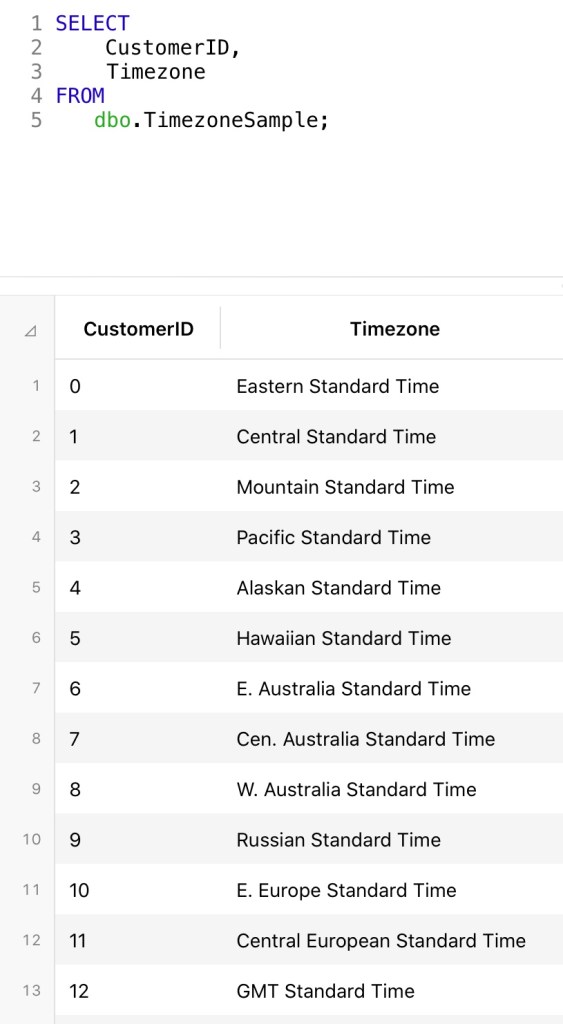 UTC to Timezone using At Time Zone option. – SQL Insights